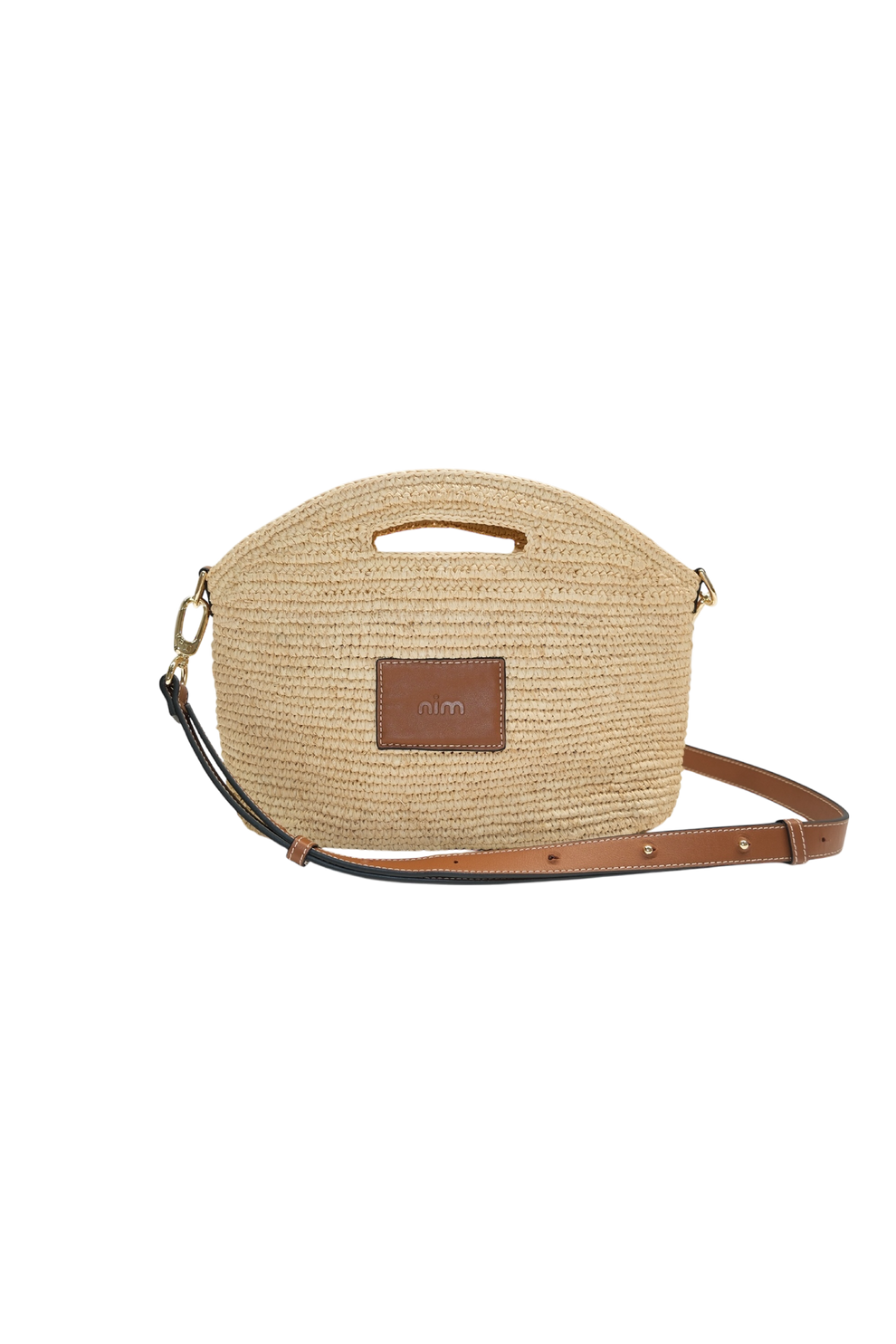 Nim The Label - Leather Trimmed Raffia Mini - Natural – Moe and Me